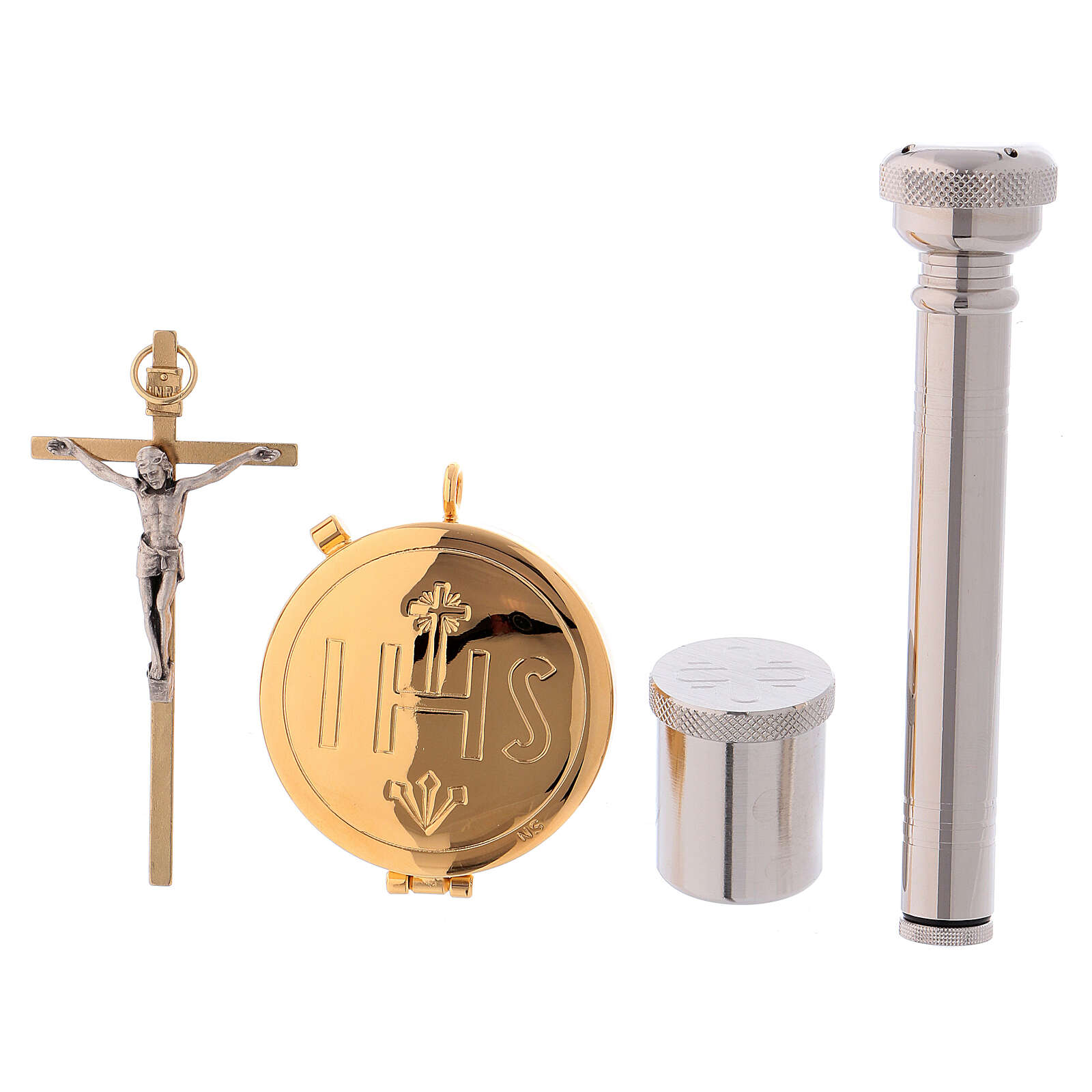 Black leather and satin pyx burse with accessories | online sales on ...