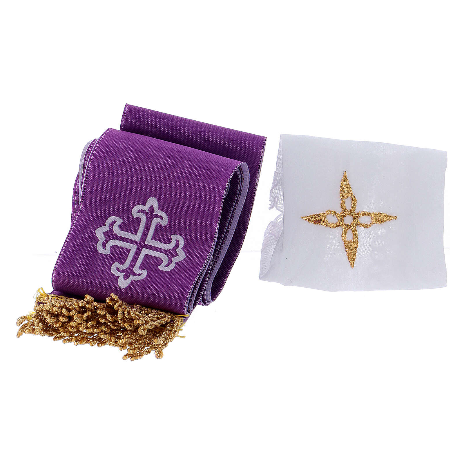 Pyx burse of leather and satin with accessory | online sales on HOLYART.com