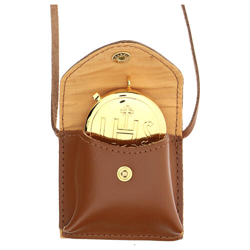 Leather burse with IHS pyx | online sales on HOLYART.com