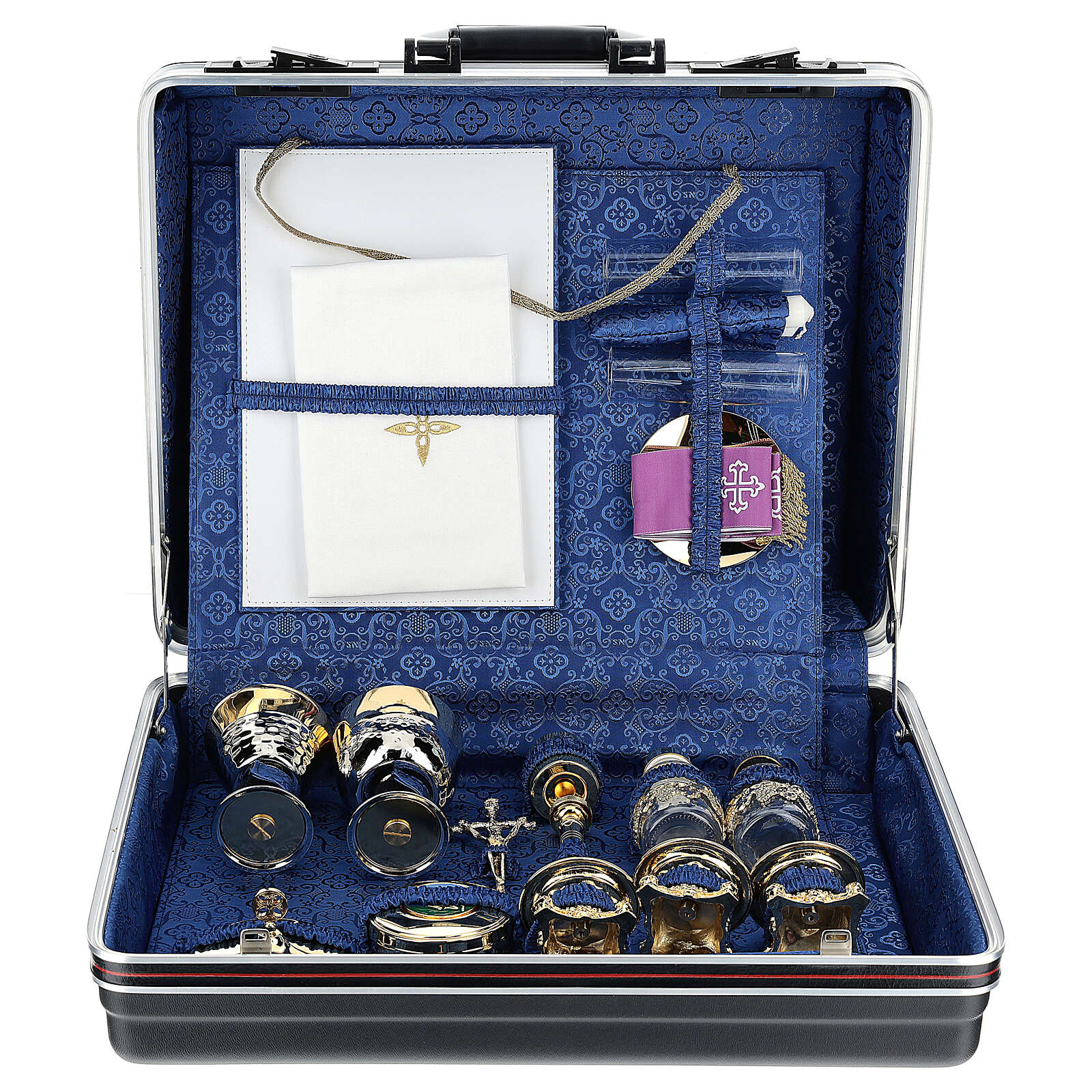 Travel mass kit with ABS bag, blue satin lining | online sales on ...
