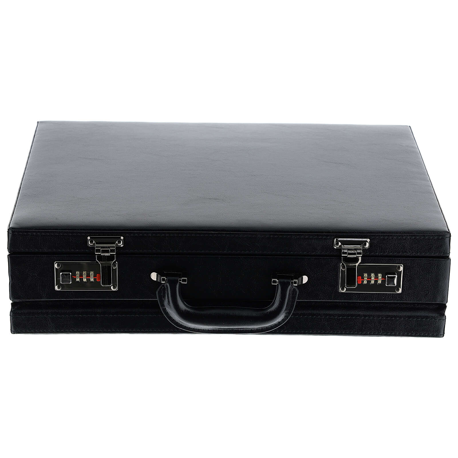 Black briefcase with grey fabric lining and travel mass kit | online ...