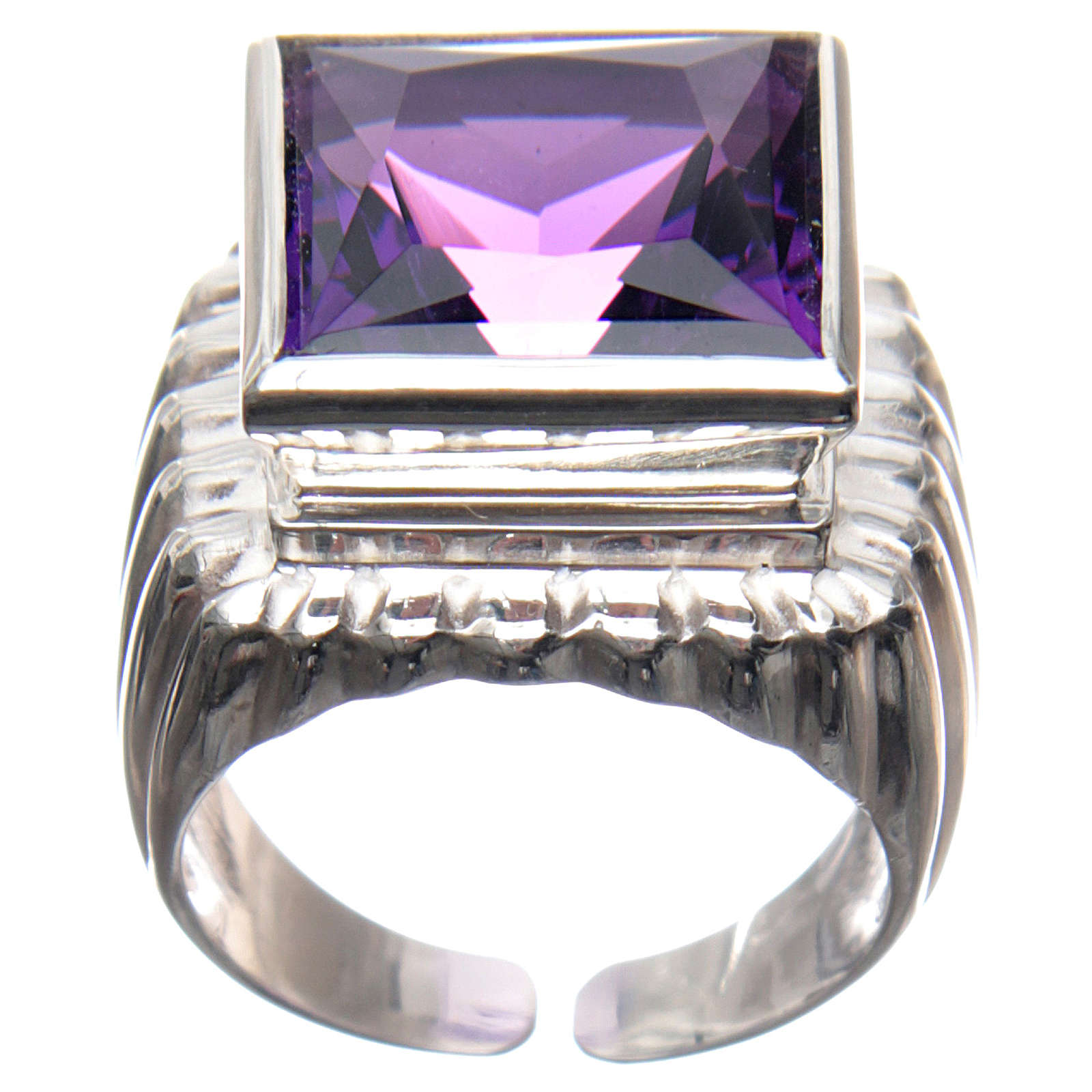 Bishop Ring in silver 800 with amethyst stone | online sales on HOLYART ...
