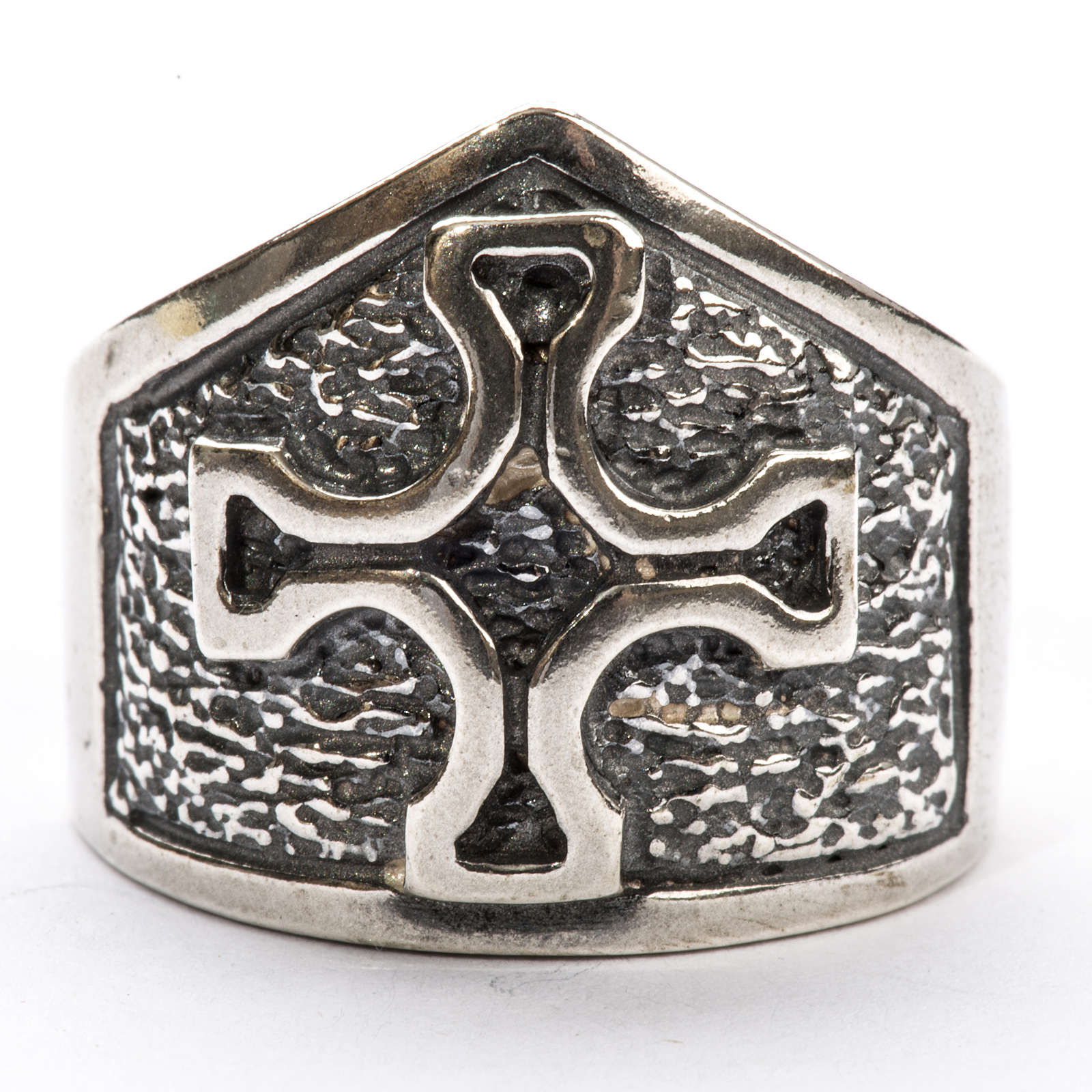 Bishop Ring made of silver 925 with cross | online sales on HOLYART.co.uk
