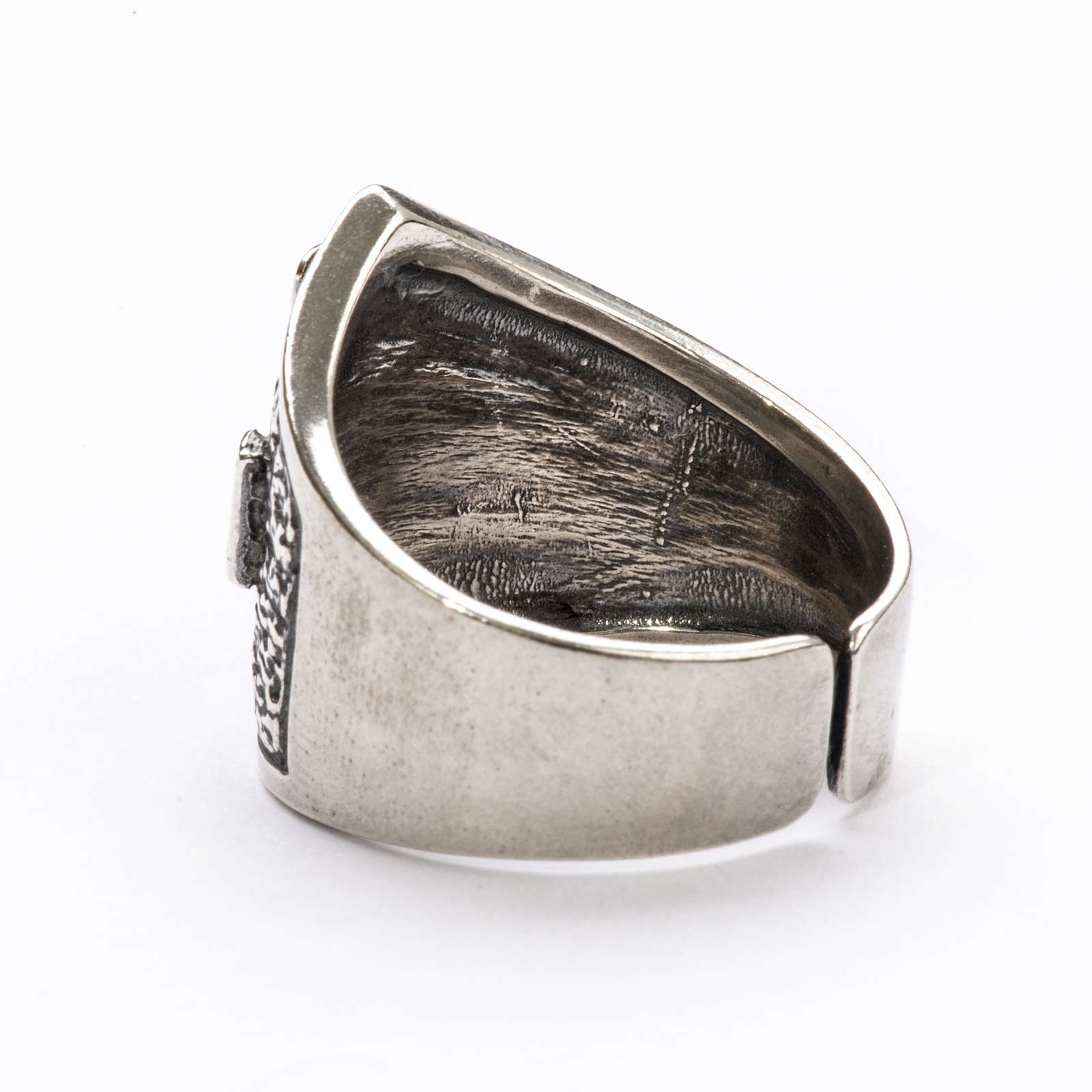 Bishop Ring made of silver 925 with cross | online sales on HOLYART.co.uk