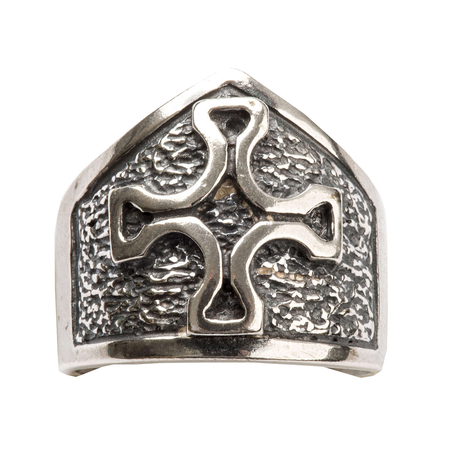Bishop Ring made of silver 925 with cross | online sales on HOLYART.com