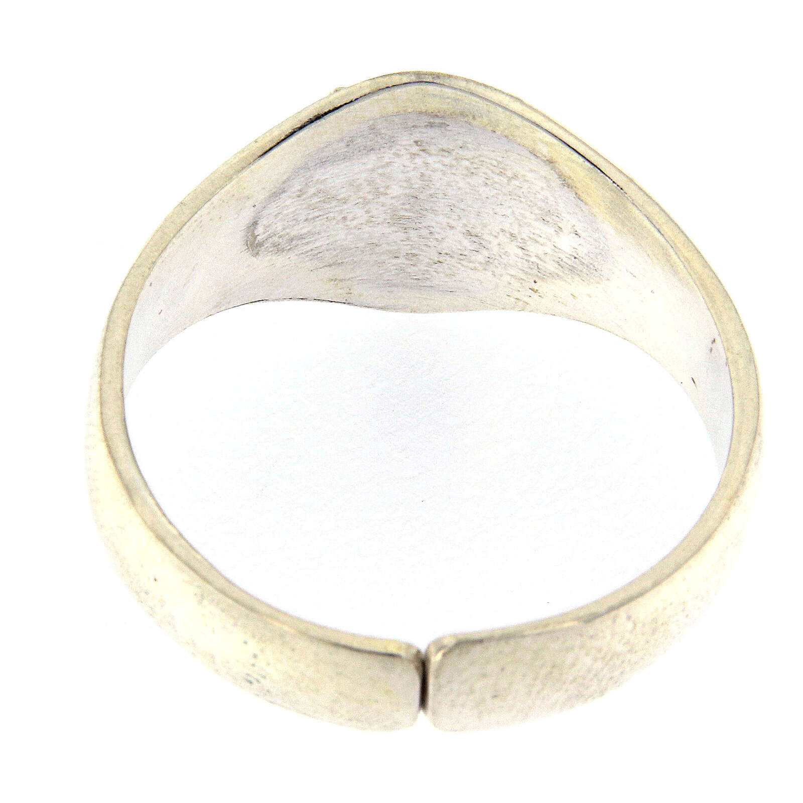 Bishop's Ring in silver 925, Enamel Tau | online sales on HOLYART.com