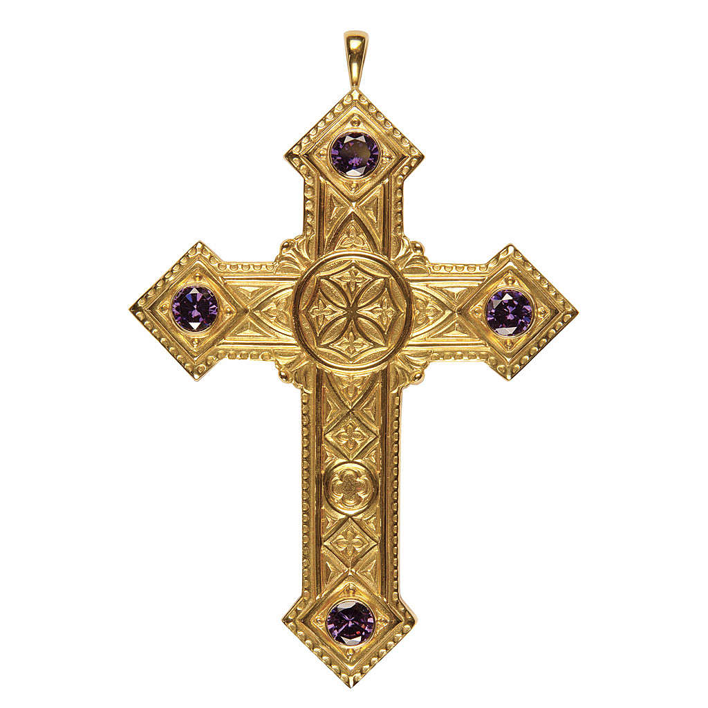 Cross for bishops by Molina in golden sterling silver | online sales on ...