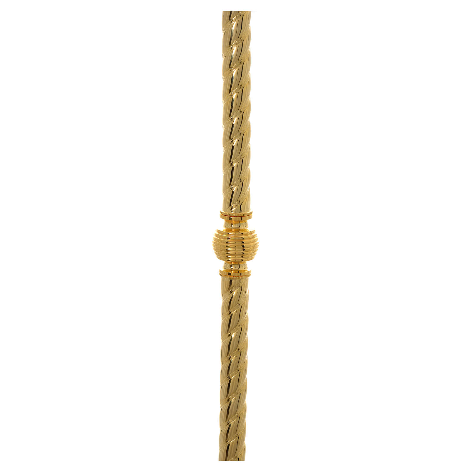 Pastoral staff in gold-plated brass with case | online sales on HOLYART.com