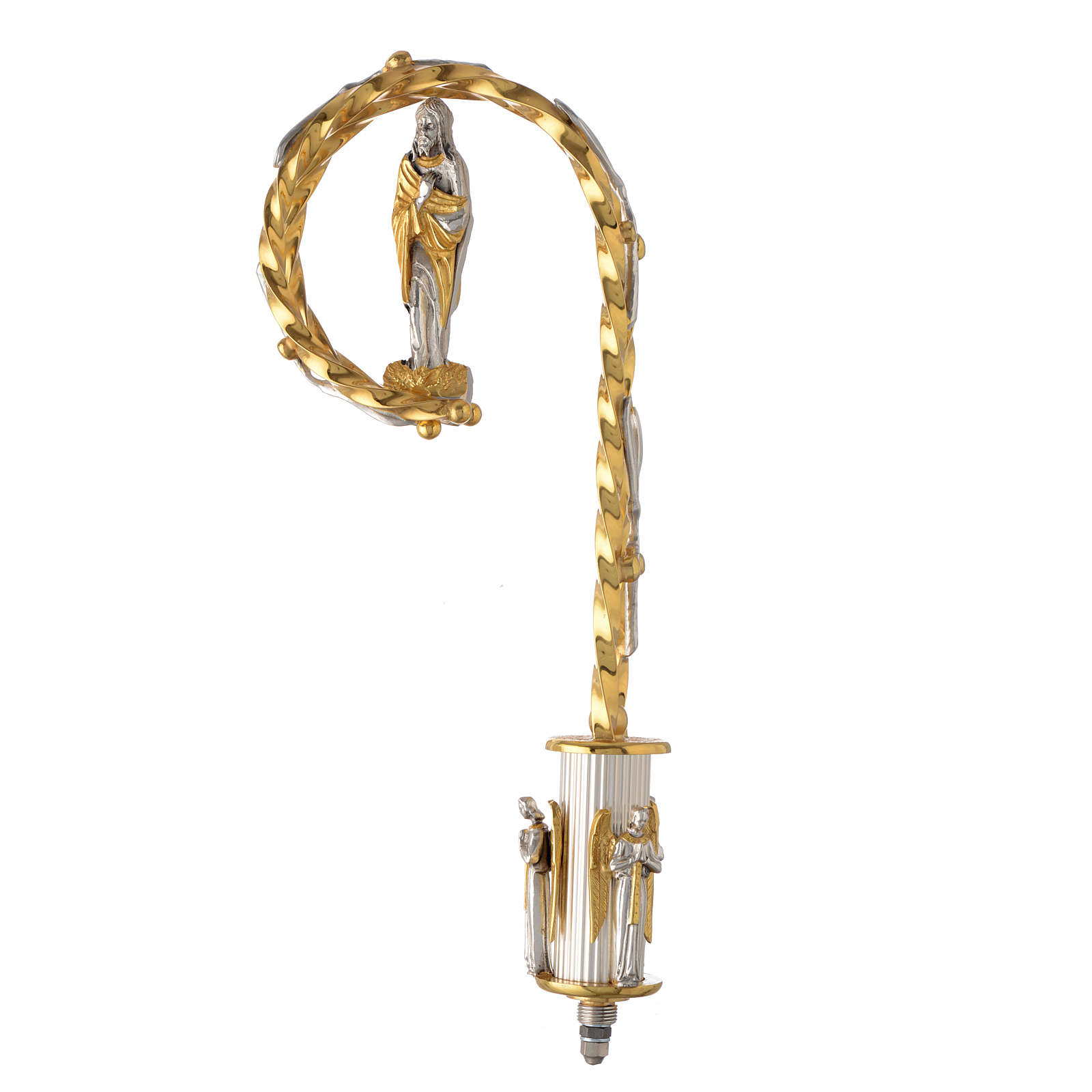 Pastoral staff in brass, Christ Africa | online sales on HOLYART.com