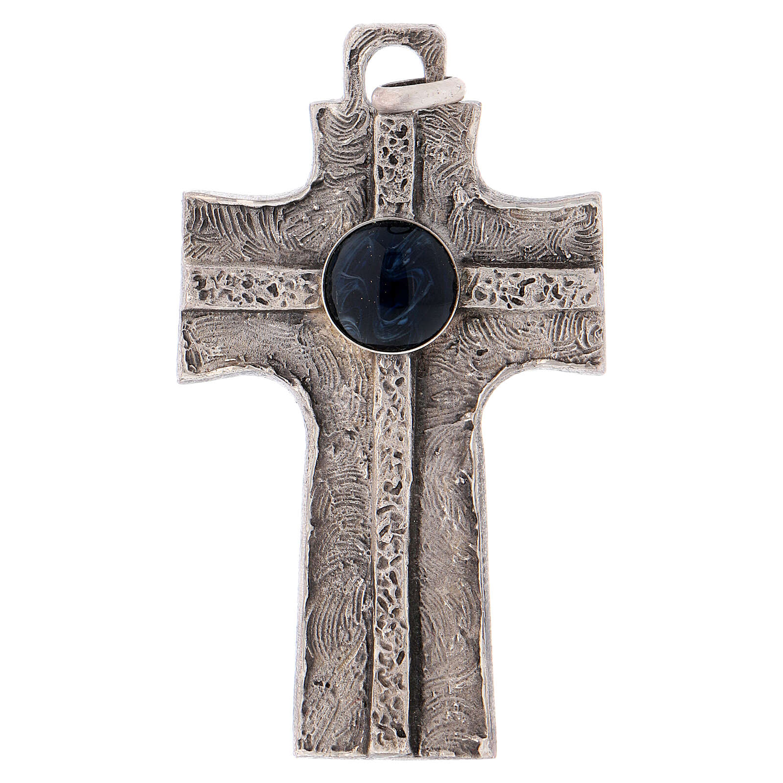 Bishop cross with natural solid stone in 925 silver | online sales on ...