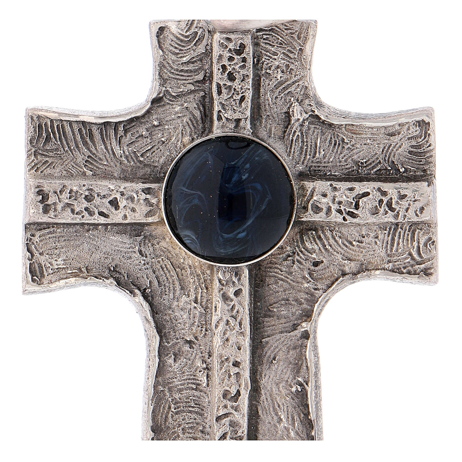Bishop cross with natural solid stone in 925 silver | online sales on ...