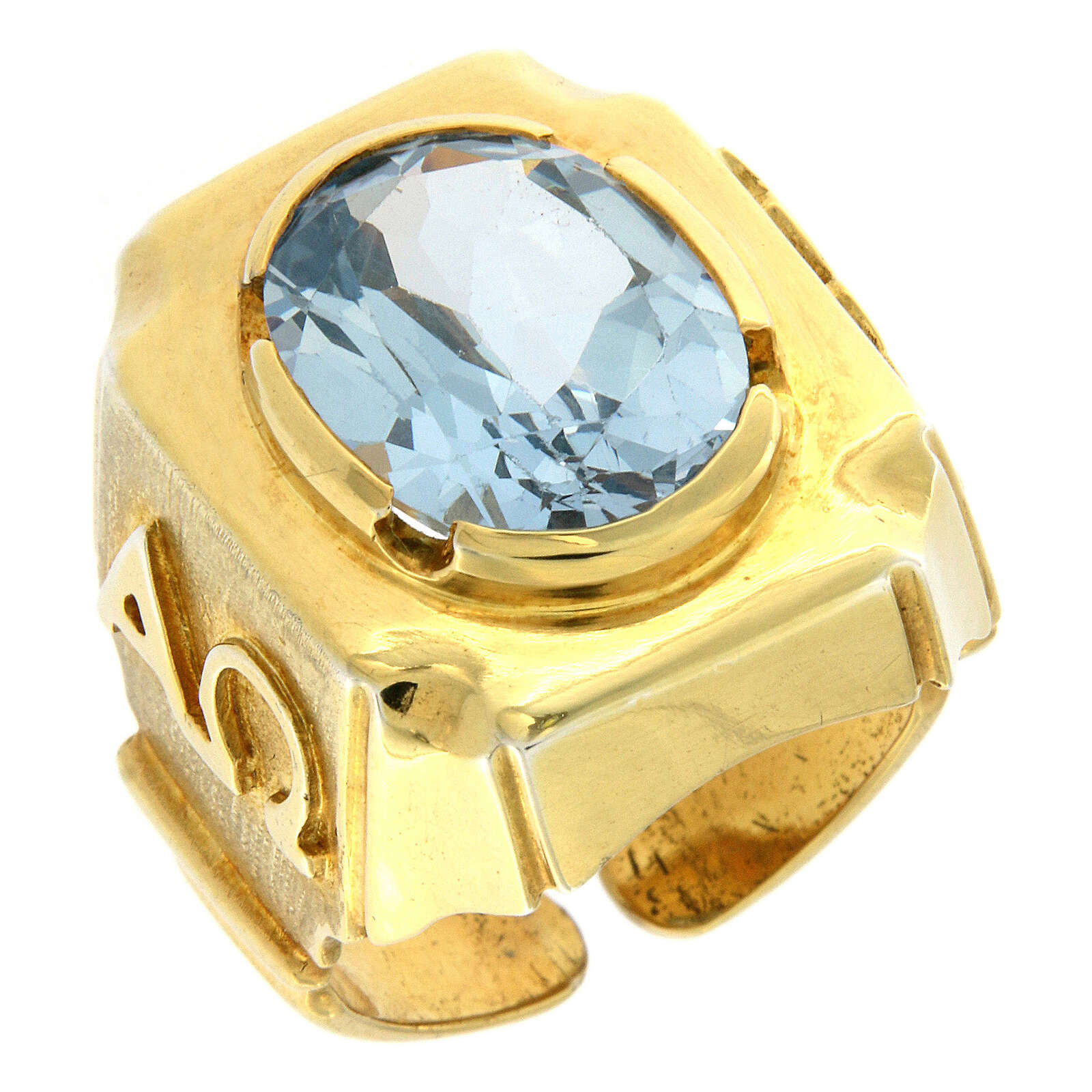 Bishop's ring with dove gold plated 925 silver | online sales on ...