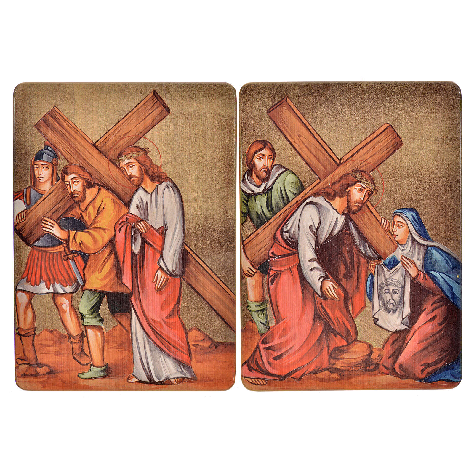 Tableaux Chemin de Croix 15 stations bois | vente en ligne sur HOLYART